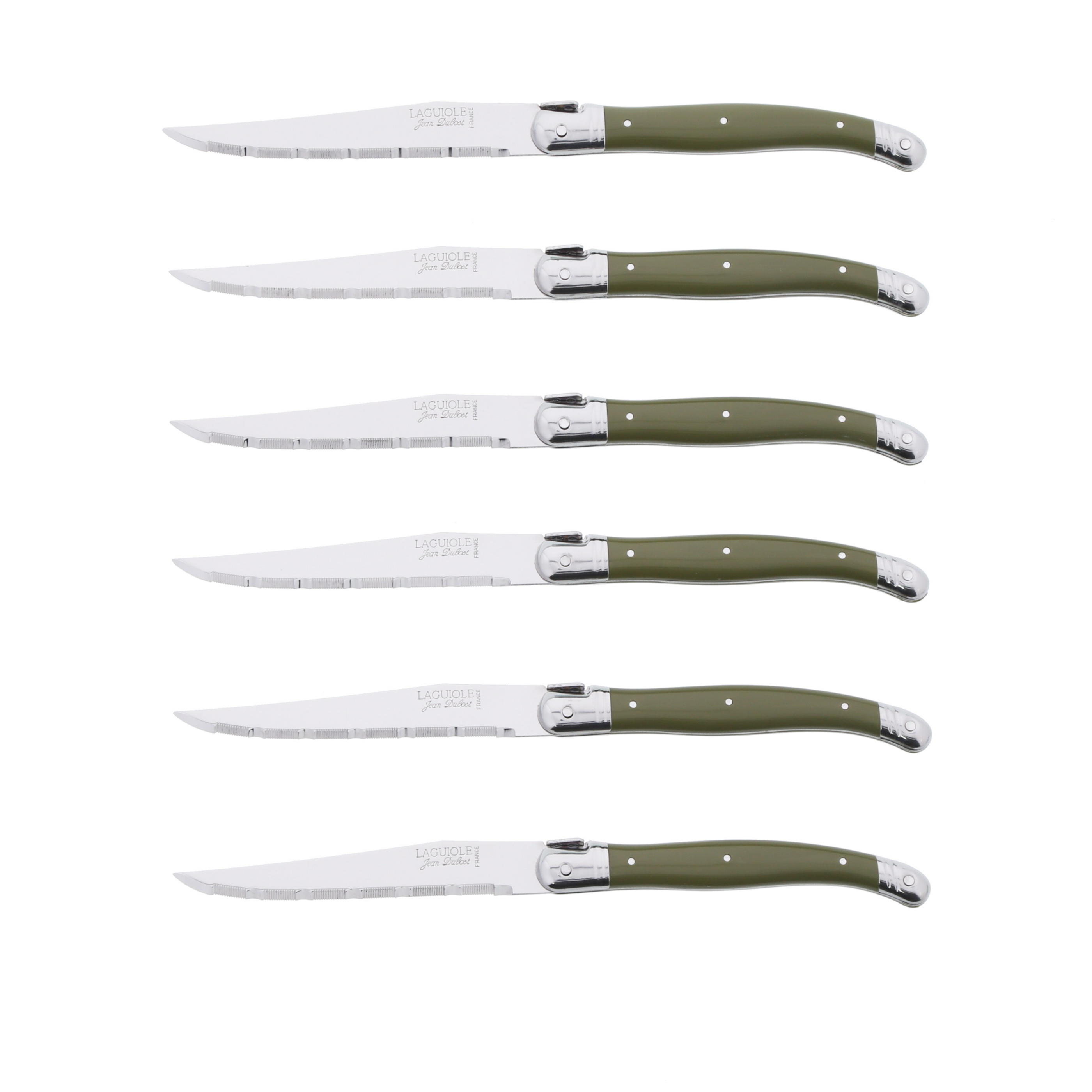 Jean Dubost Laguiole steak knives block in kraft box